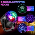 6 Pack Disco Ball Party Lights RGB DJ Strobe Light Lamp, 7 Modes Sound ...