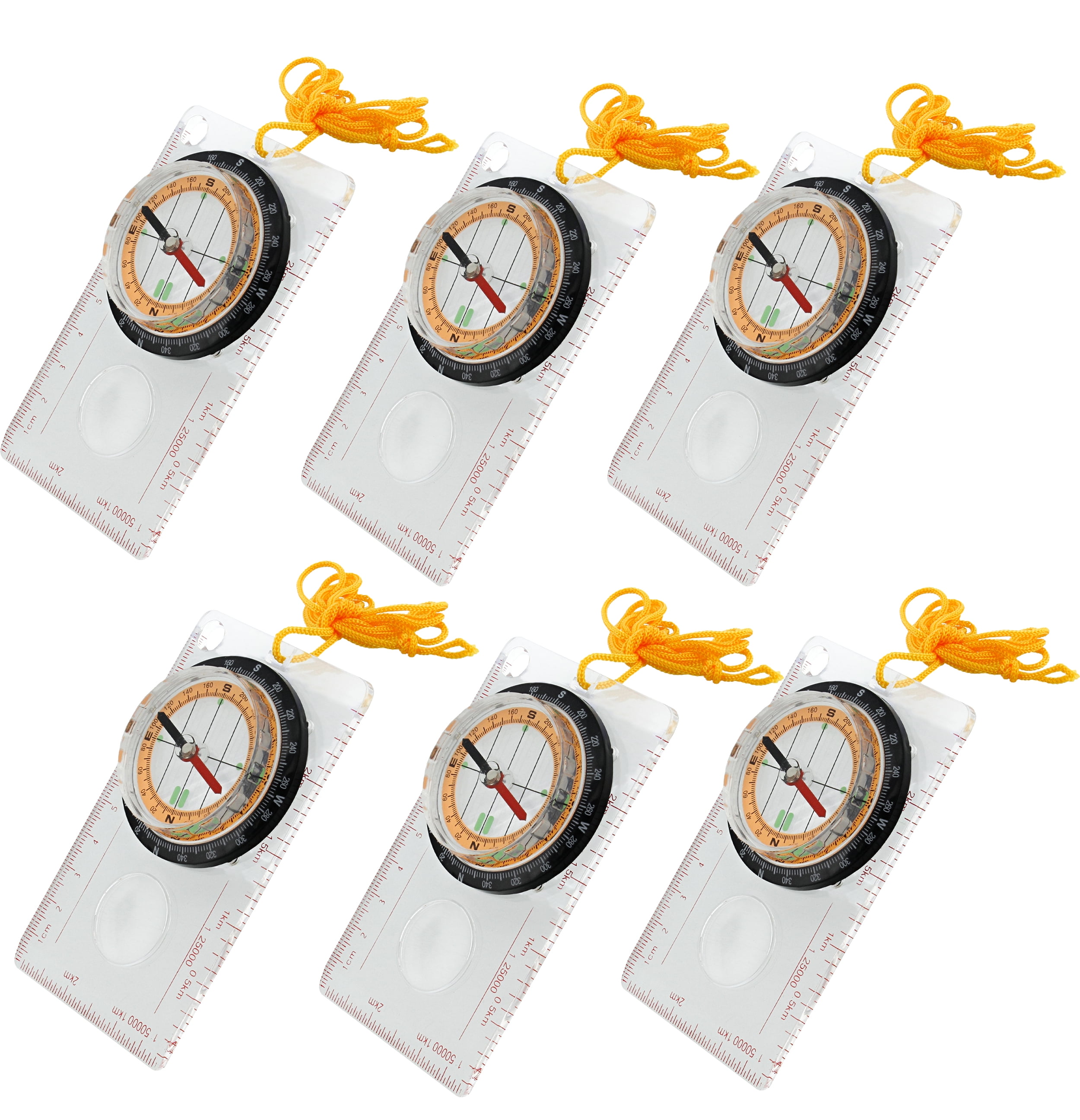 SDS Backpacking Compass 6pk - Orienteering Hiking Survival Camping ...