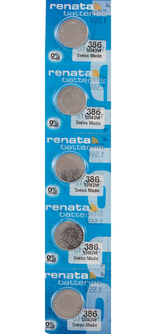 5 x Renata 386 Watch Batteries, SR43W Battery | Walmart Canada