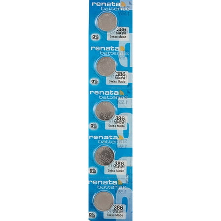 5 x Renata 386 Watch Batteries, SR43W Battery - Walmart.ca