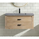 Ari Kitchen & Bath Kane 36" Floating Solid Wood Bathroom Vanity in ...