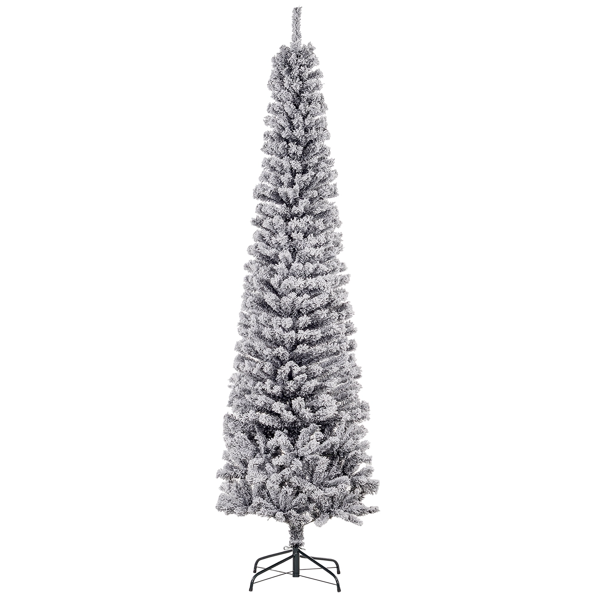 Click here for Homcom Snow Flocked Pencil Christmas Tree Slim Art... prices