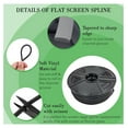 Flat Screen Spline 0.290 Size Black in Color (0.290 Width X 250ft ...