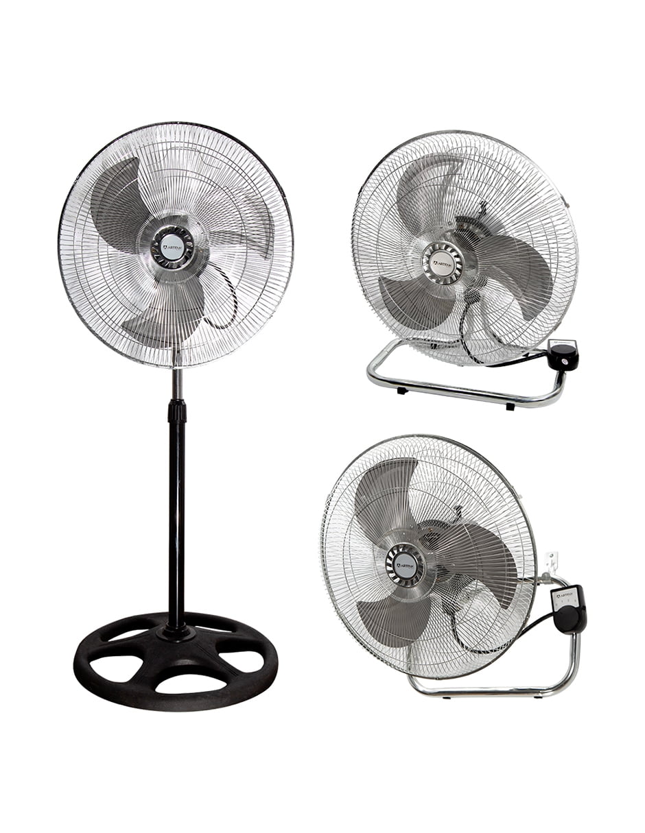 Ventilador 3 en 1 "18 Triple Función Piso Pie Pared Plata LámparaYa ...