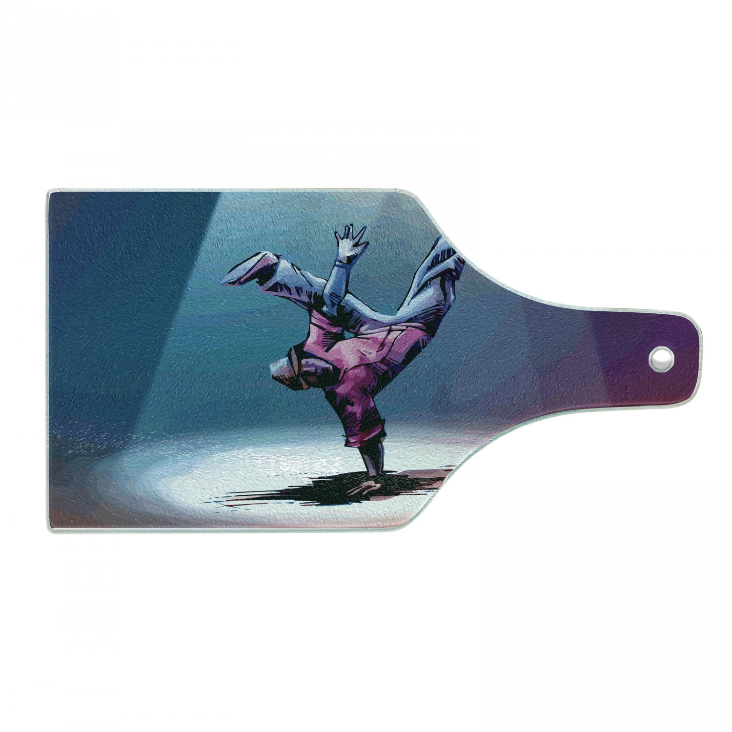 Cartoon Cutting Board, Break Dancer Sketch with Colorful Background ...