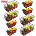 8 Pack Wire Storage Baskets Household Metal Wall-Mounted Containers ...