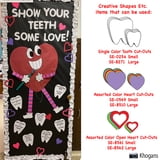 SHAPES ETC. Open Heart Assorted Color Creative Cut-Outs- 5.5" - Walmart.com