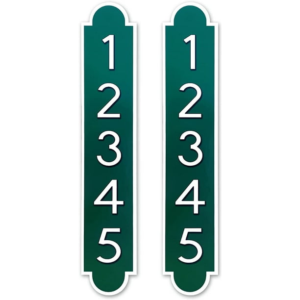 Customized Address Numbers Stickers 2 Pack, Highly Reflective Aluminum ...