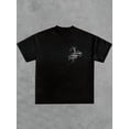 Black Cowboy Riding Bull Graphic Tee With American Flag Stripes Vintage ...