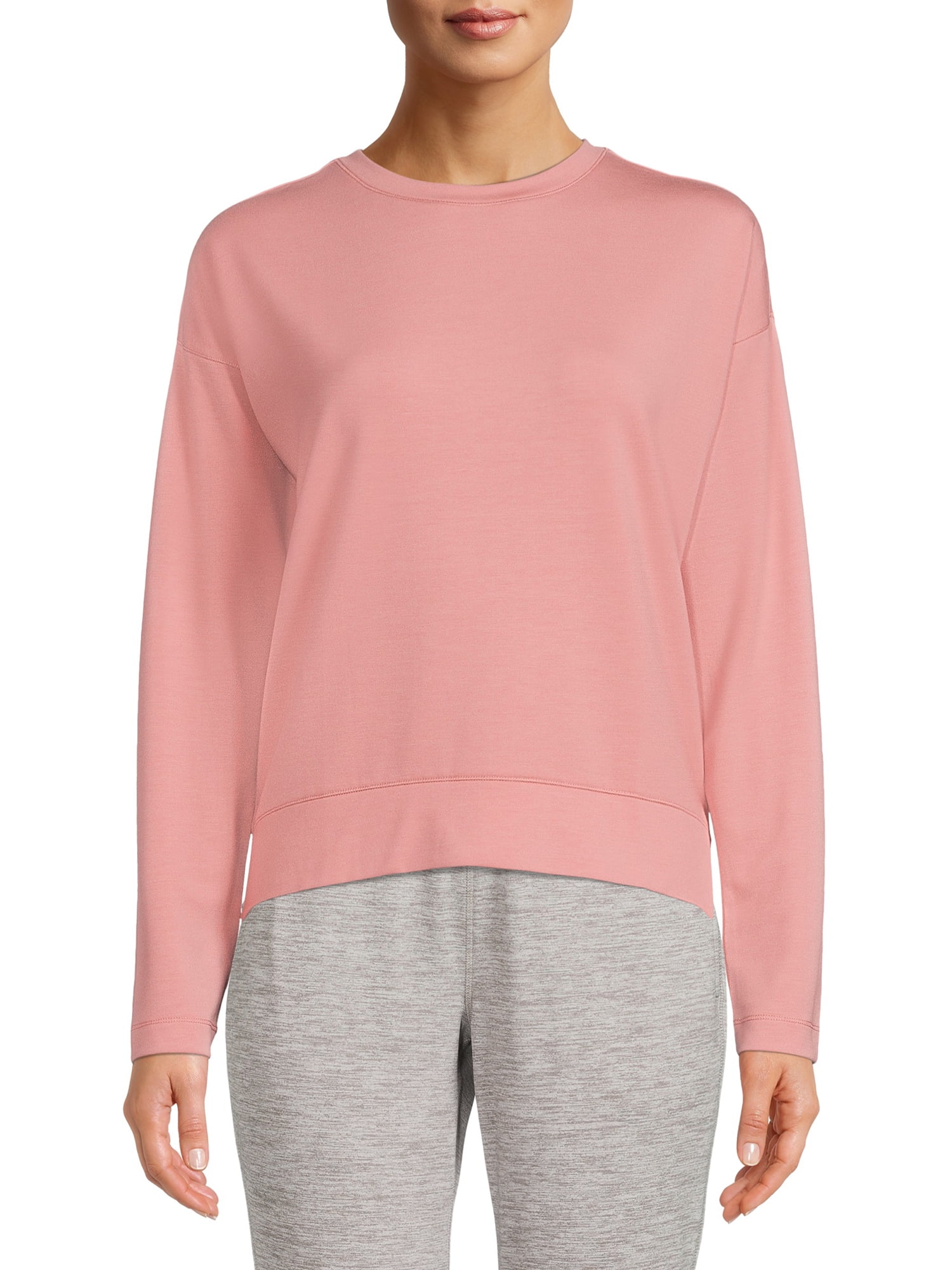 Avia Women s Long Sleeve Drop Shoulder Soft French Terry Cloth Tee avia-women-s-long-sleeve-drop-shoulder-soft-french-terry-cloth-tee