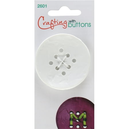 9 Hole Buttons-Large White 1-3/4" 1/Pkg | Walmart Canada