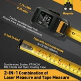 PREXISO Automatic 2-in-1 Laser Tape Measure, 135Ft Meter with 16Ft ...