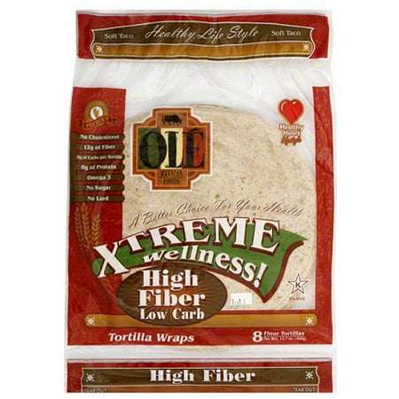 Ole Mexican Xtreme Wellness High Fiber Low Carb Tortilla Wraps, 12.7 oz ...