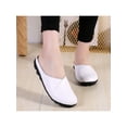 Crocowalk Mules for Women Round Toe Backless Flat Mules Comfortable ...