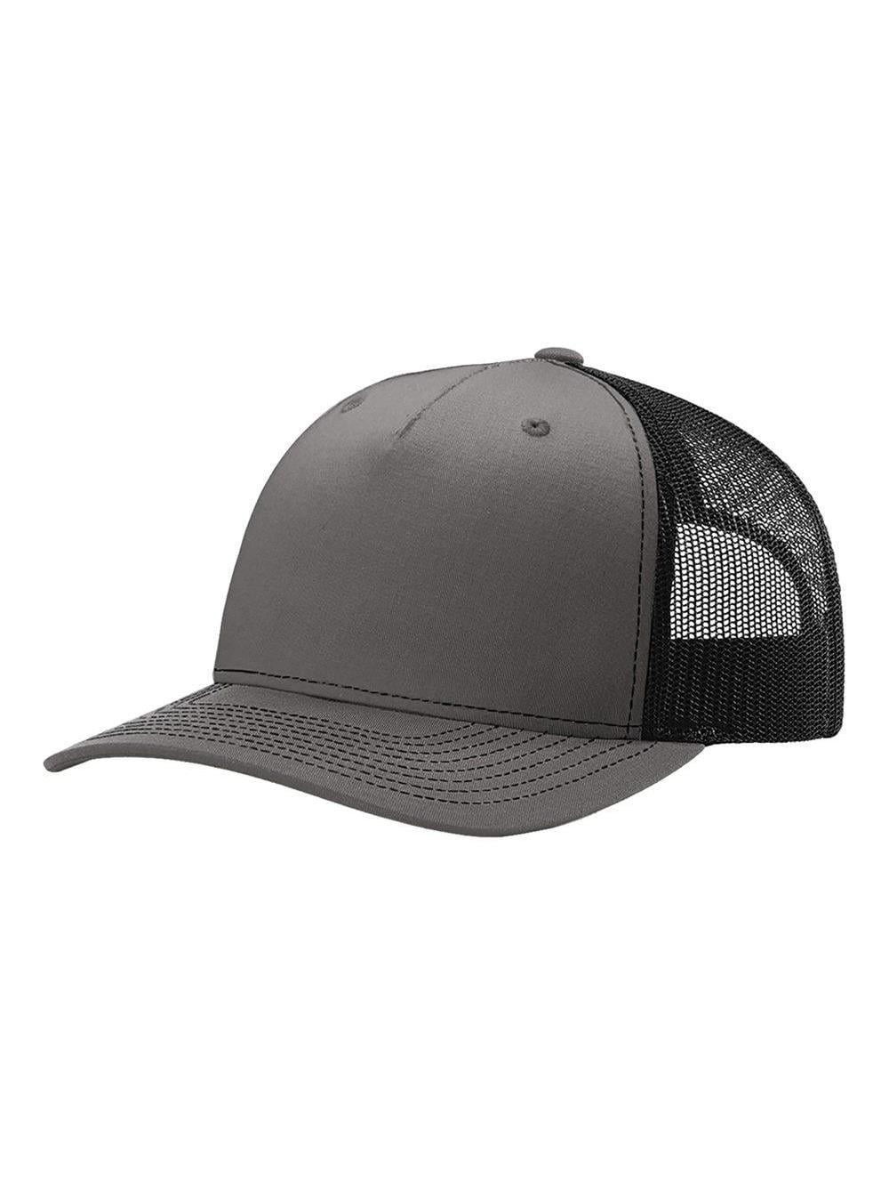 Richardson - Five-Panel Trucker Cap - 112FP - Charcoal/ Black - Size ...