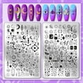 304 Stainless Steel DIY Nail Art Templates Plastic Nail Art Image ...