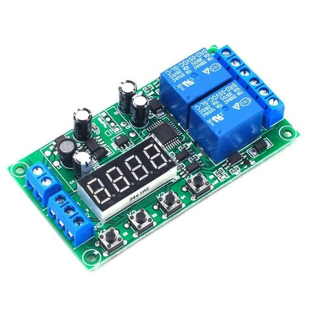 Jinnoda YF-7 Dual-Channel Delay Relay Module Pulse Trigger Cycle Timer 7-30V DC | Walmart Canada
