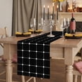 Black Checkered Table Runner 13x108 Inch Modern Minimalist Geometric ...