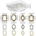 12Sets 12 Style Alloy Nail Alloy Photo Frame Design 3D Retro Hollow ...