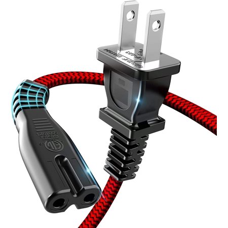 Power Cord,Goalfish 10FT 2 Prong Polarized Power Cable for Samsung LG ...