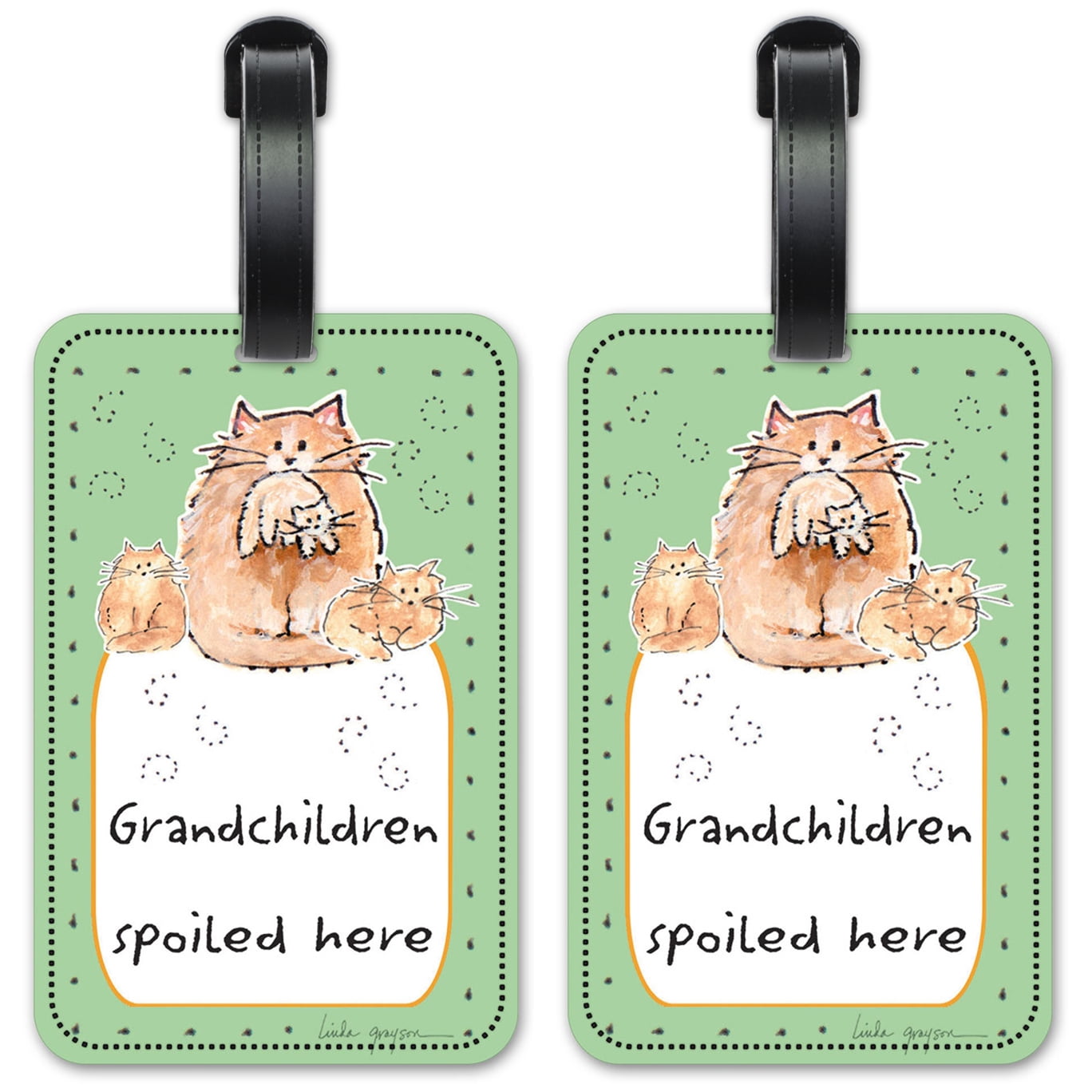 Grandchildren Spoiled Here - Luggage ID Tags / Suitcase Identification ...