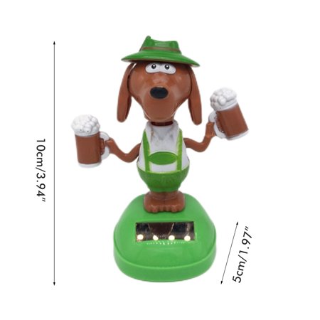 Solar Dancing Dog Figure Solar Dancing Toy Cartoon Dog Figure With Beer ...