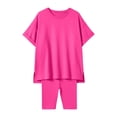 Afdoent Girls 2 Piece Outfits Summer Casual Two Piece Loose Side ...