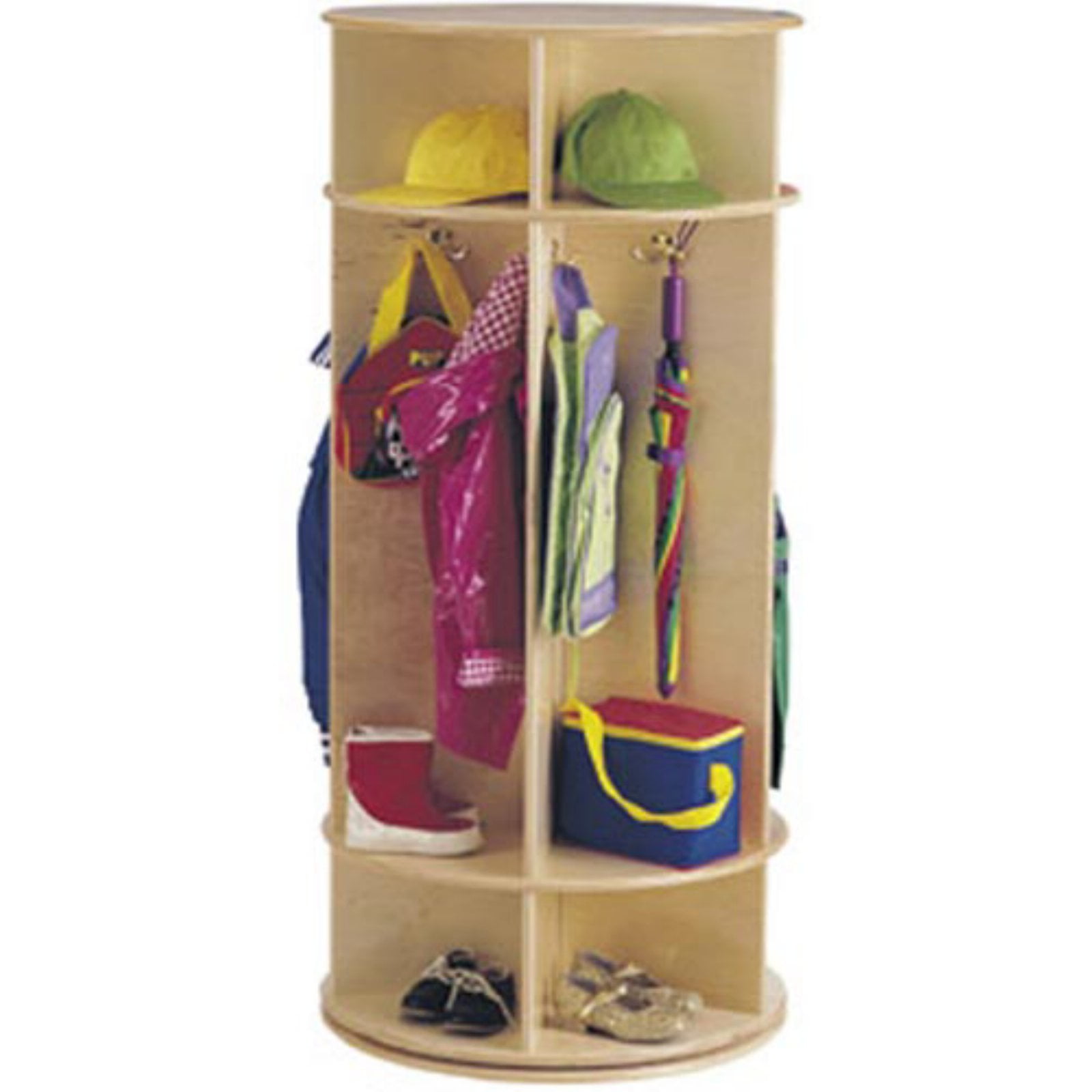 Jonti-Craft Revolving Wooden Standing Coat Rack - Walmart.com