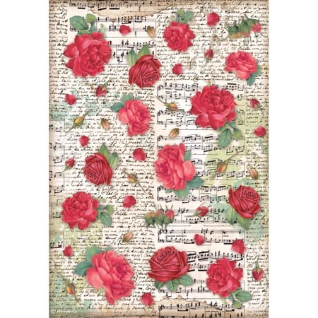 Stamperia Rice Paper Sheet A4-Red Roses, Desire | Walmart Canada