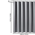 180x180cm Waffle Weave Shower Curtain - Heavy Duty Textured Dark Gray ...