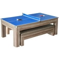 Hathaway Newport Pool Table Combo Set with Benches, 7-ft, Woodgrain ...