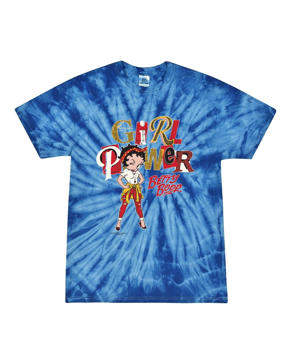Wild Bobby Betty Boop Winking Girl Power Femenist Betty Boop Tie-Dye T ...