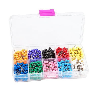 Officemate Push Pin Style Magnets, 10/Pack, Assorted Translucent Colors ...