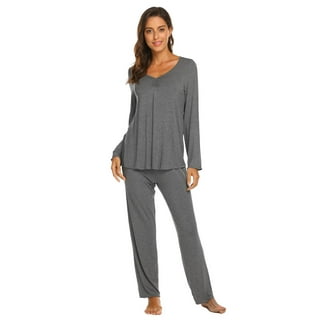Joyspun Women's French Terry Sleep Top with Long Sleeves, Sizes XS to ...