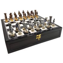 Pirates Vs Royal Navy Pirate Chess Set W Gloss Cherry Color Storage ...