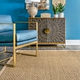 nuLOOM Hesse Checker Weave Seagrass Indoor/Outdoor Natural 3' x 5 ...