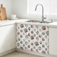Brown Paw Prints Small Cabinet Curtains 11"W x 13"L, Farmhouse Country ...