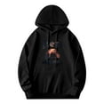 Women's Long Sleeve Hoodie Pullover Sweatshirt with Bear Silhouette ...