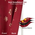 Alishomtll Snowflake Foil Print Christmas Blackout Curtains, Christmas ...