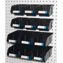 Stalwart Wall-Mounted 30-Compartment Garage Storage Bins (Red/Blue ...