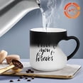 cpengpj Heart-Shaped Color Changing Ceramic Mug, Heat Activated Fade ...