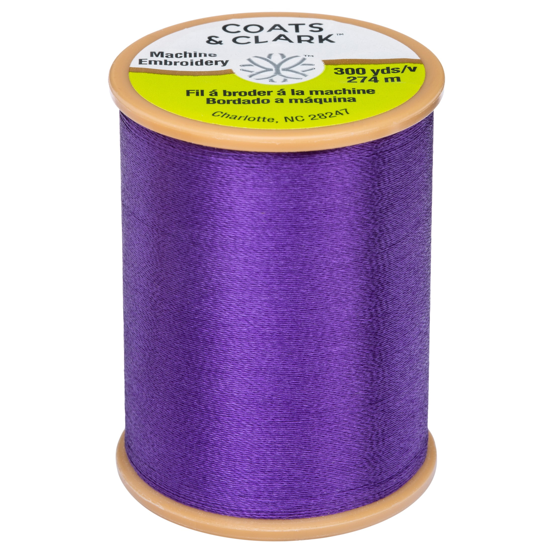 Coats & Clark Trilobal Embroidery Purple Polyester Thread, 300 Yards ...