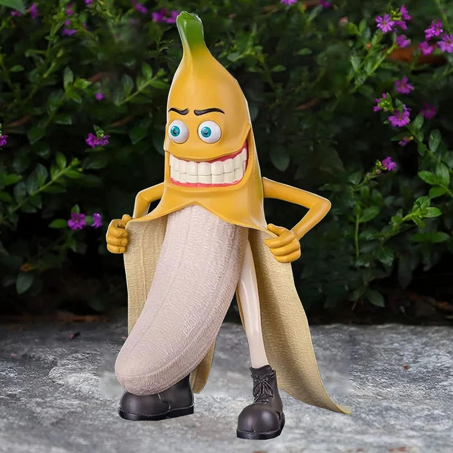 Evil Banana Man Outdoor Statues Decor, Funny 8'' Tall Banana Gnome ...