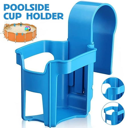 Hook Up Poolside Cup Holder For Most Pools Detachable Plastic Poolside ...