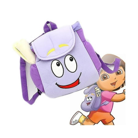 Dora The Explorer Purple Plush Backpack With Map Kids Toy School ...