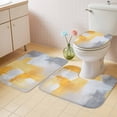 Abstract Graffiti Bathroom Rugs Set Yellow Grey White Oil Painting ...