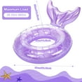 MoKo Mermaid Inflatable Pool Floaties for Kids & Adults, Summer Swim ...