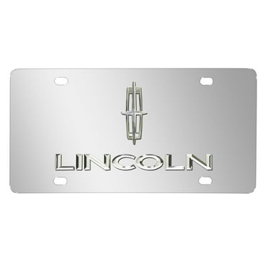 Lincoln 3D Logo Chrome Stainless Steel License Plate - Walmart.com