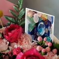 3drose, Image of Closeup Colored and Mirrored Stones, 1 Greeting Card ...