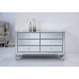 Elegant Decor Contempo 6 Drawer Contemporary Mirrored Dresser in ...